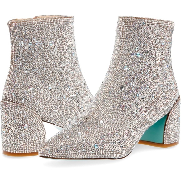 Betsey Johnson | Shoes | Betsey Johnson Corry Rhinestone Block Heel ...